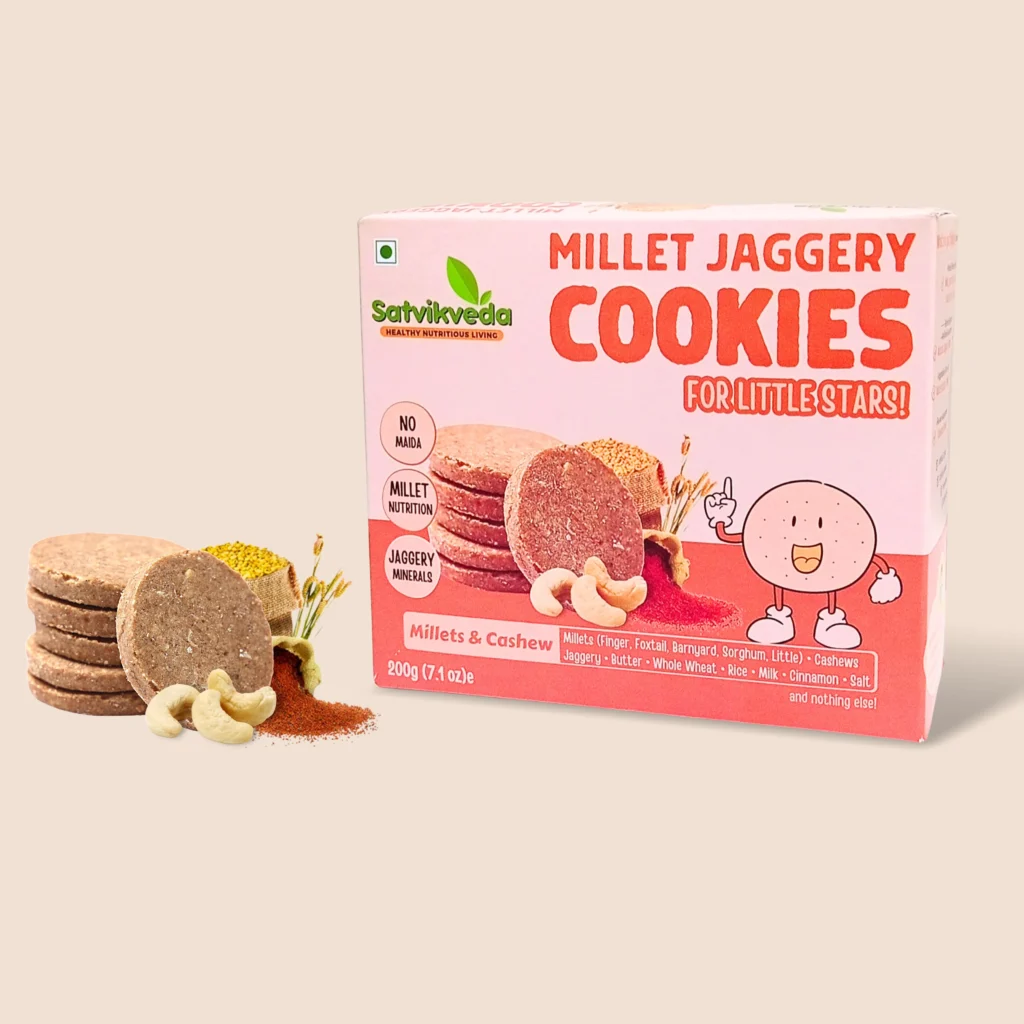 Millets Cashew Cookies 200g - Satvikveda